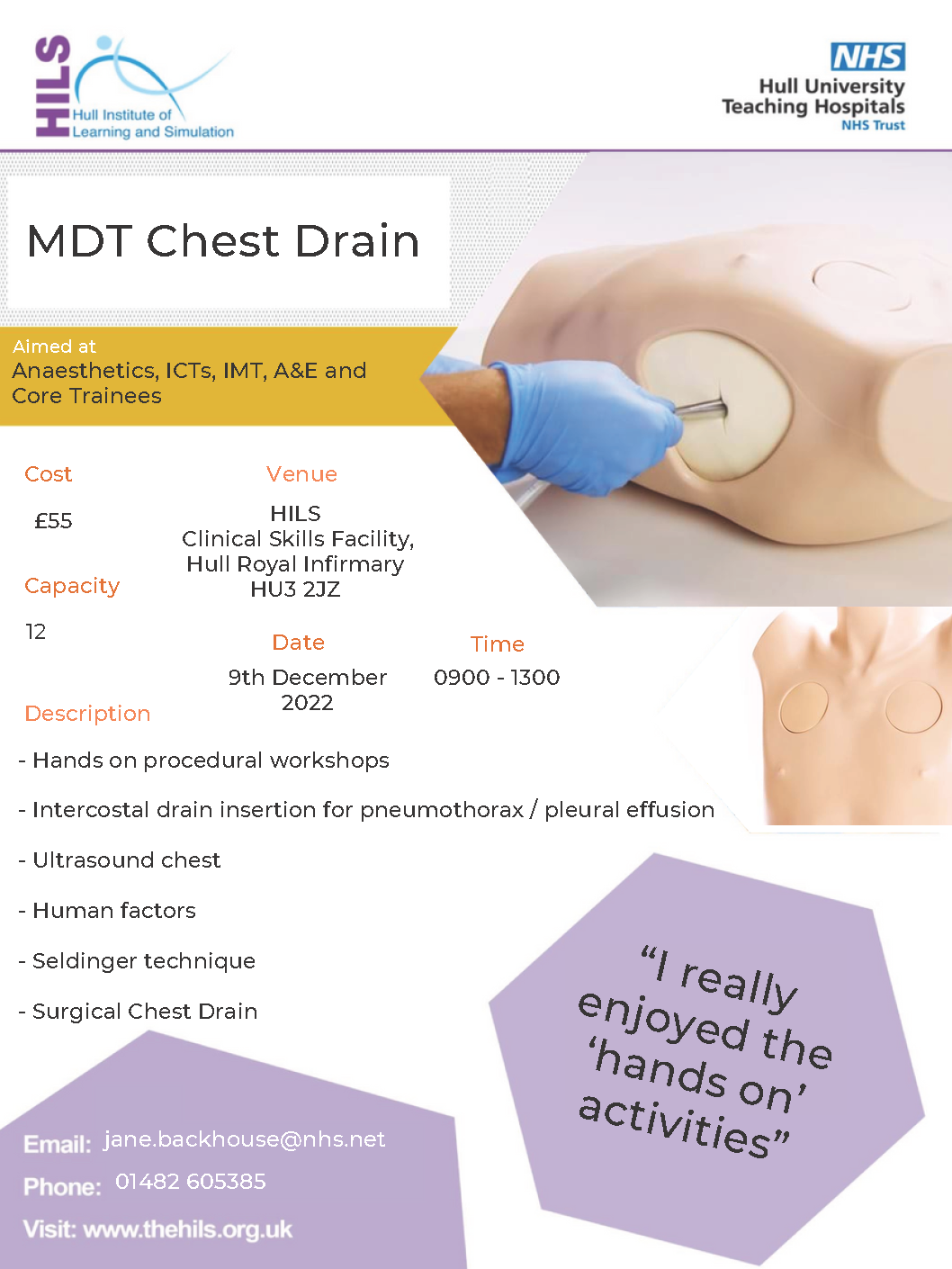 Practical Skills and Simulation Courses | Health Education Yorkshire ...